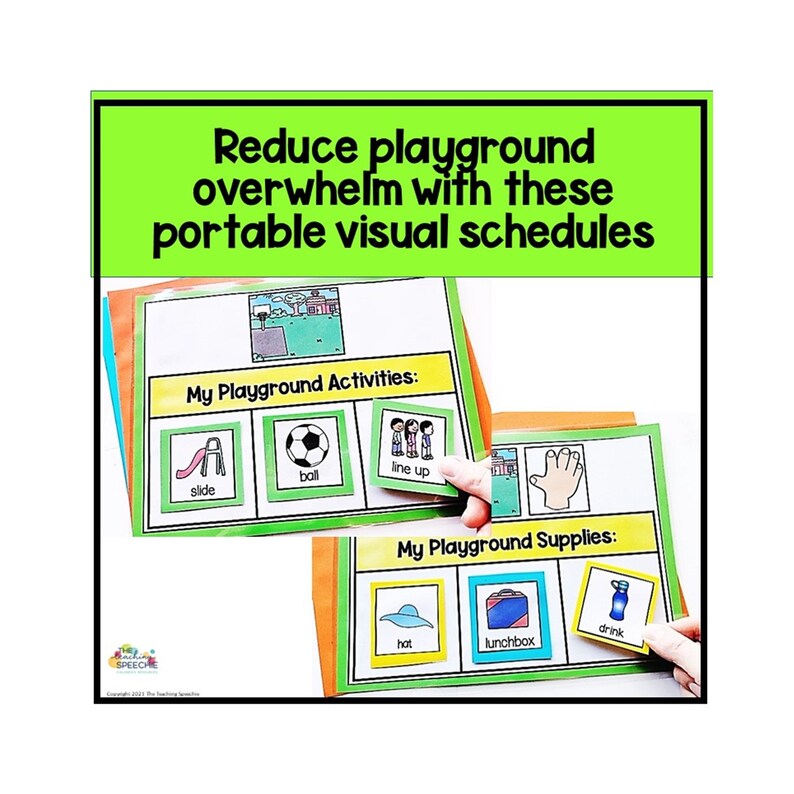 PLAYGROUND VISUAL SCHEDULES for Home and School Autism & Special Ed - Etsy