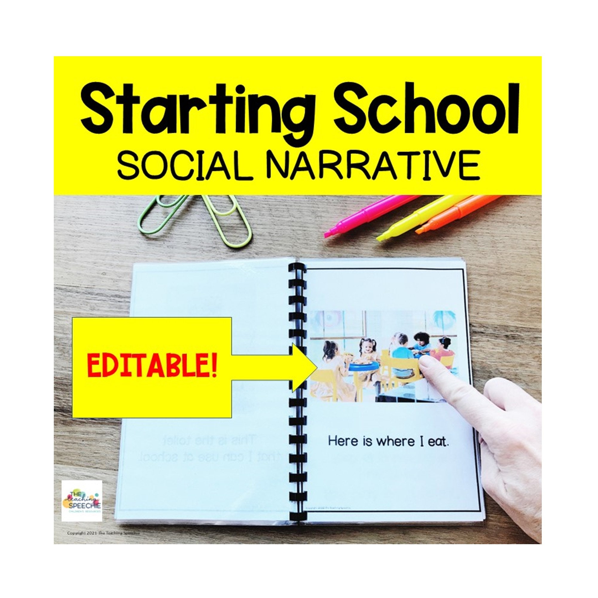 STARTING SCHOOL Social Narrative, Social Story, Editable, Kindergarten ...