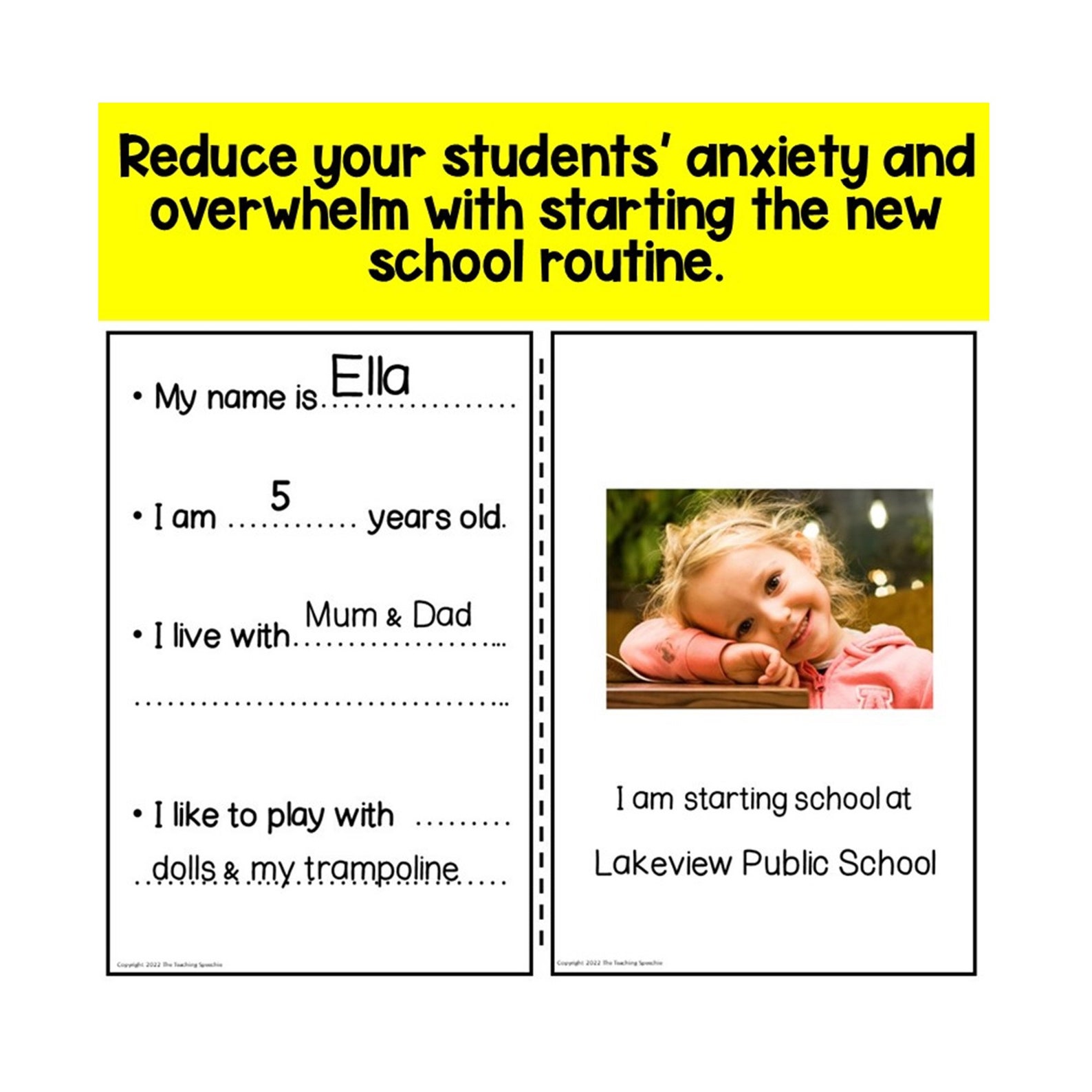 STARTING SCHOOL Social Narrative, Social Story, Editable, Kindergarten ...