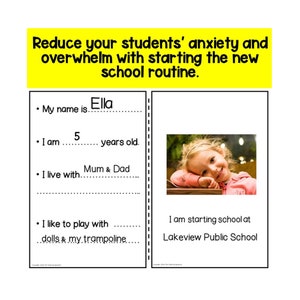 STARTING SCHOOL Social Narrative, Social Story, Editable, Kindergarten ...