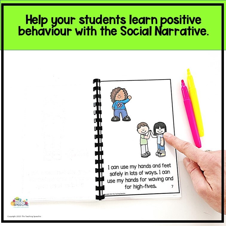 Safe Hands and Safe Feet Social Story, Autism Social Story, Being Safe ...