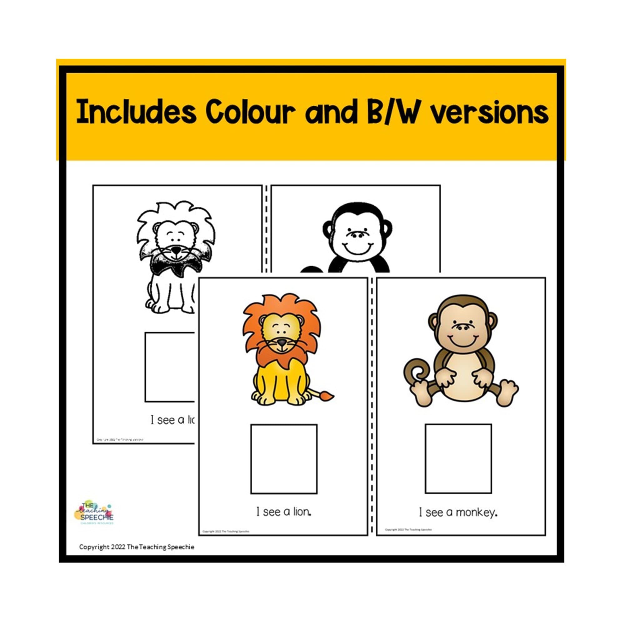 Zoo Animals Interactive Adapted Book, Zoo Theme Printables, Zoo Animals ...