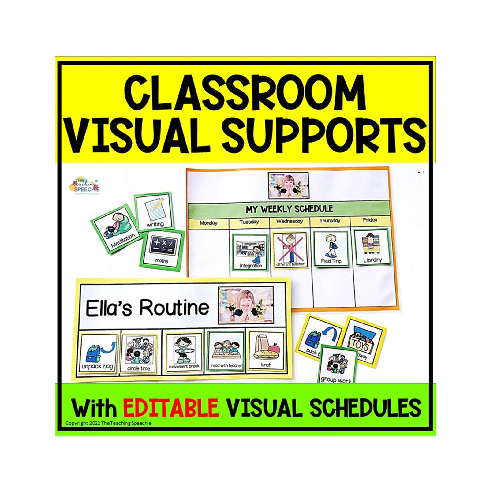 Visual Classroom Schedules, Visual Supports, Daily and Weekly Schedule ...