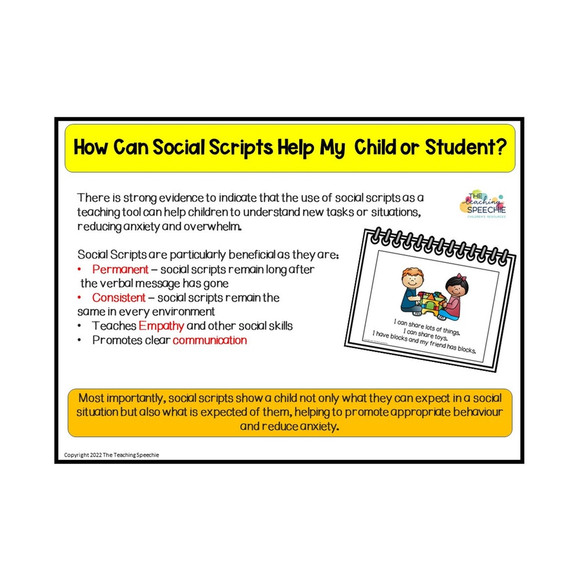 Sharing Social Story, Sharing Social Skills Printable Story, Autism ...