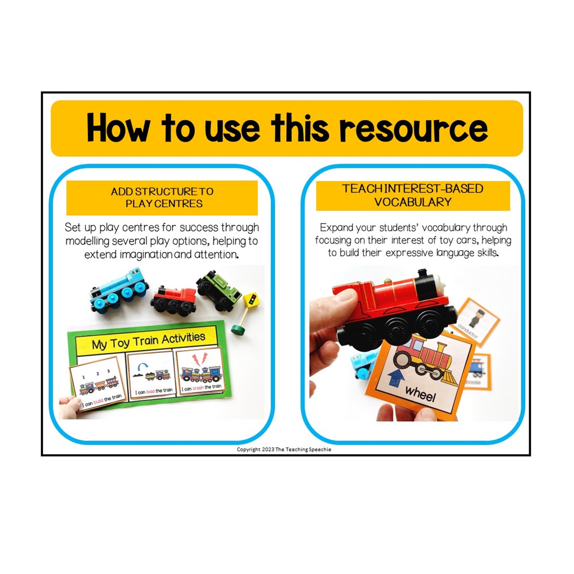 How to Play With Toy Trains Visual Supports Toolkit - Etsy