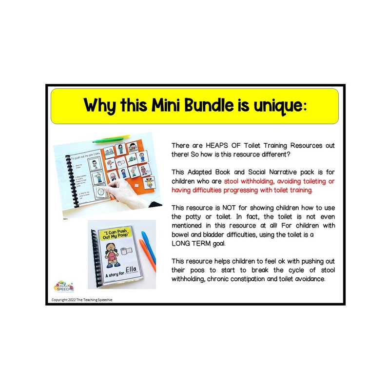 Stool Withholding and Encopresis Social Story Bundle, Adapted Book ...