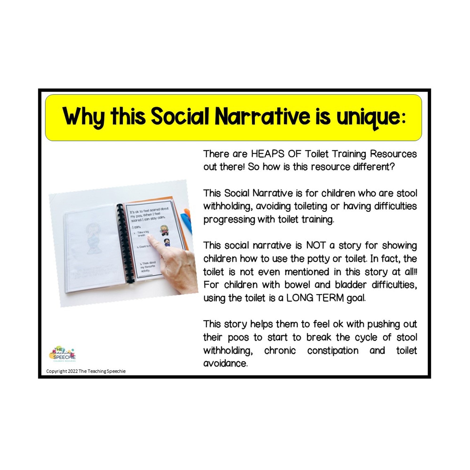 Stool Withholding and Encopresis Social Story, Childhood Constipation ...