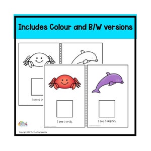 Sea Creatures Interactive Adapted Book, Printable Adapted Book, Ocean ...