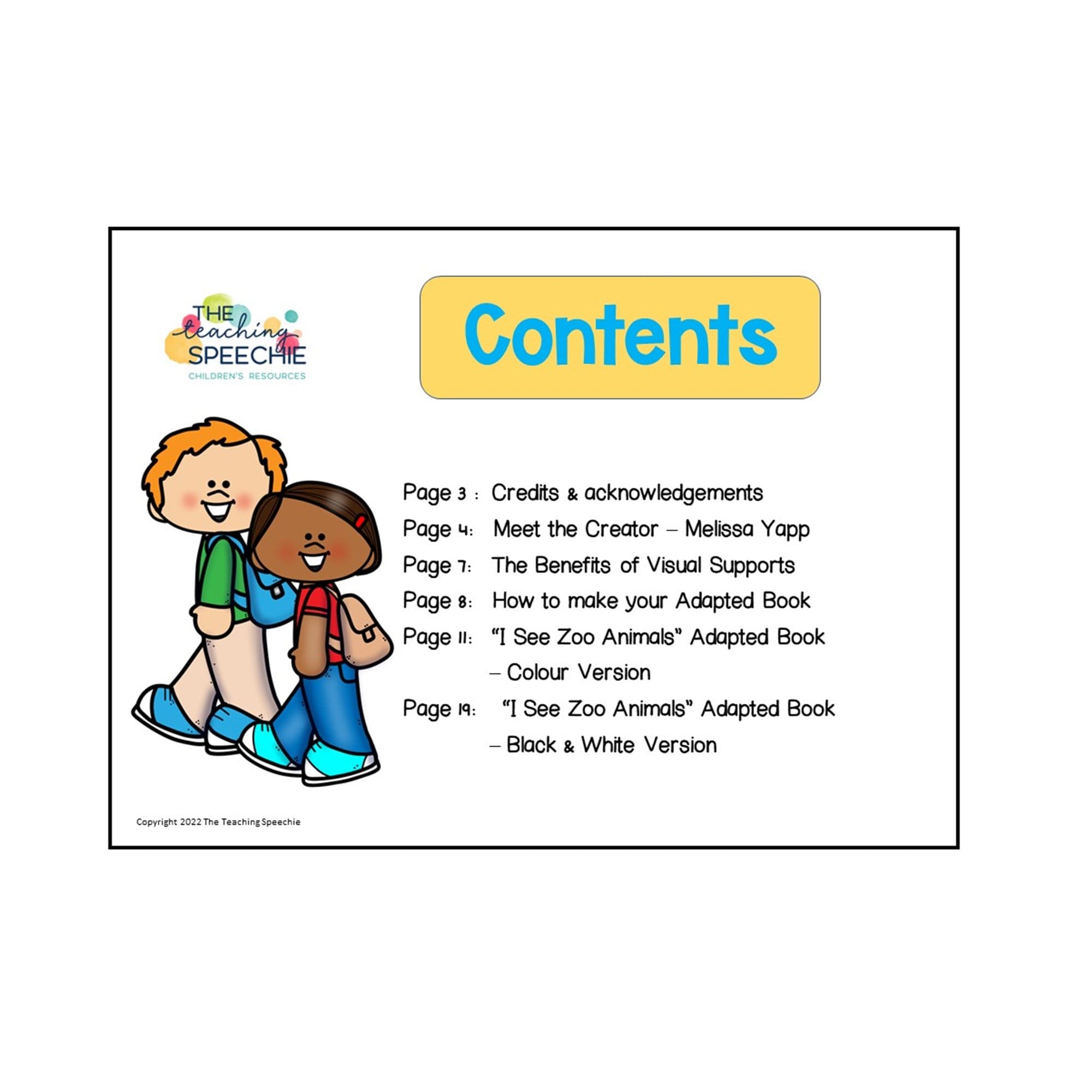 Zoo Animals Interactive Adapted Book, Zoo Theme Printables, Zoo Animals ...