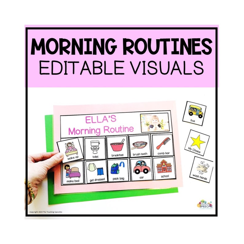 Morning Routine for Home Visual Schedule and Supports, Daily Routines for Home, Visual ...
