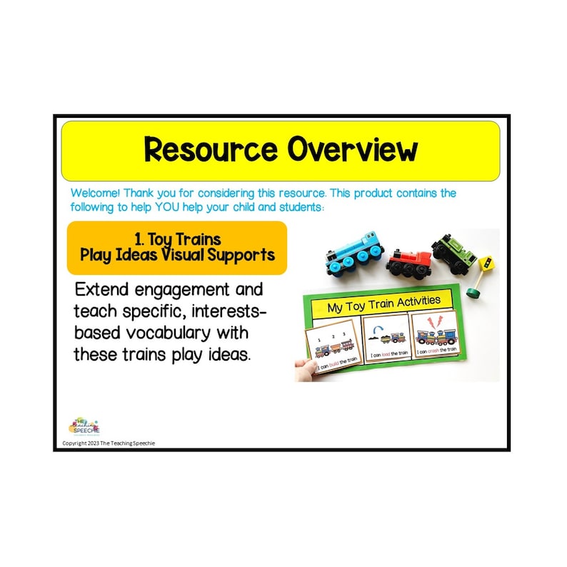 How to Play With Toy Trains Visual Supports Toolkit - Etsy