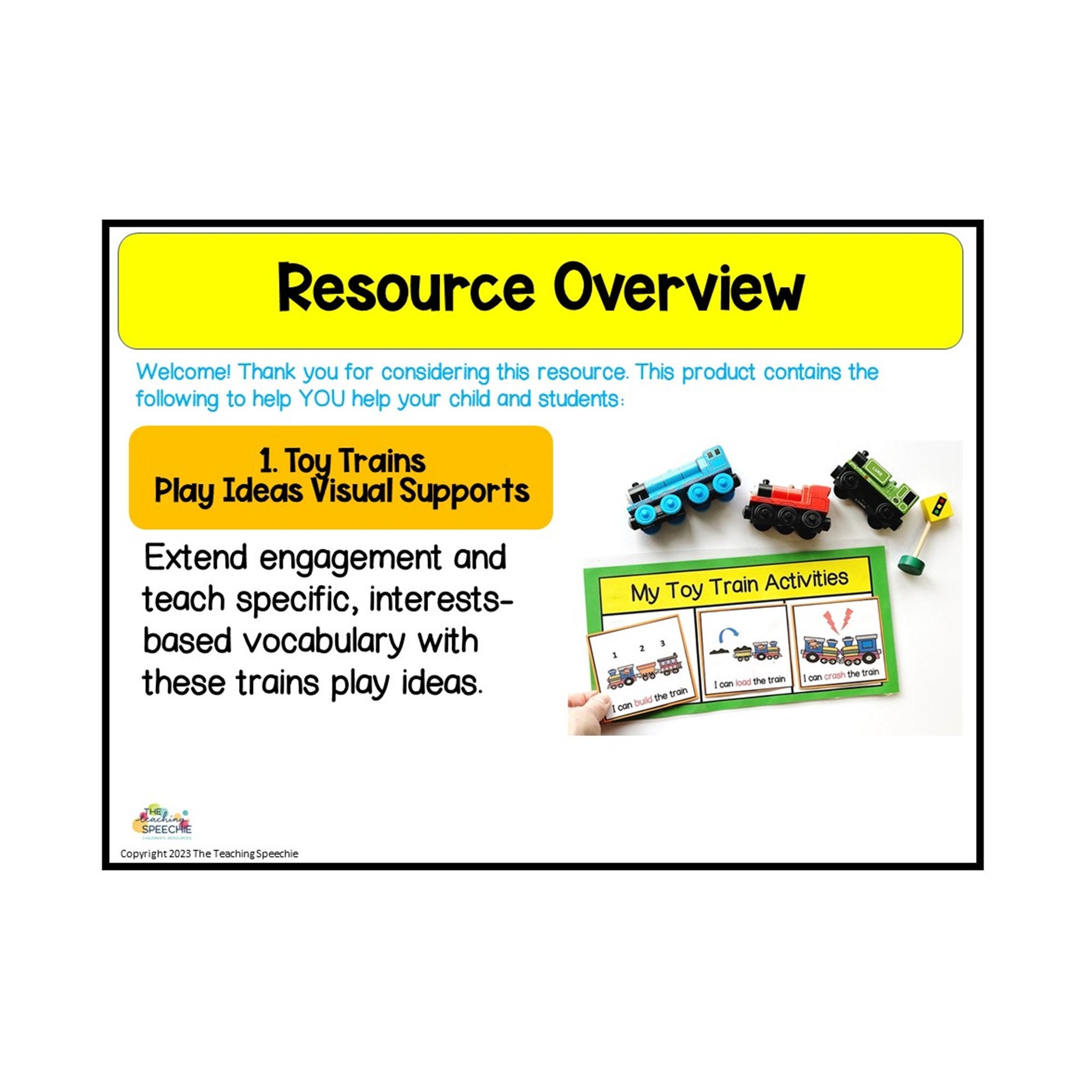 How to Play With Toy Trains Visual Supports Toolkit - Etsy