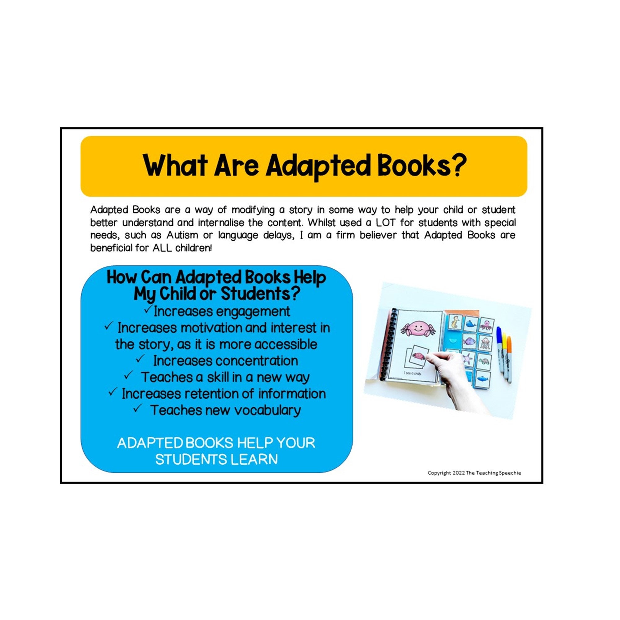 Sea Creatures Interactive Adapted Book, Printable Adapted Book, Ocean ...