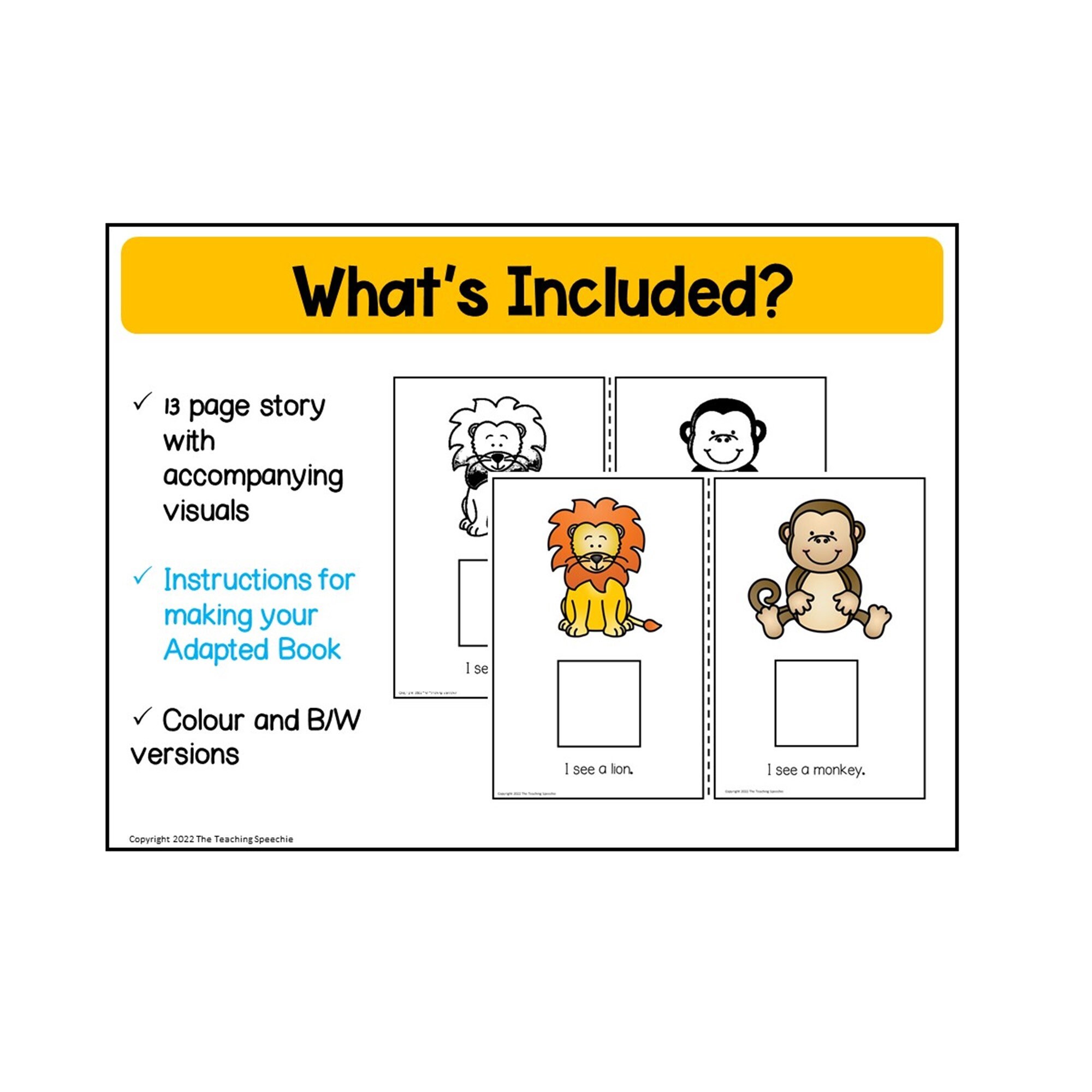 Zoo Animals Interactive Adapted Book, Zoo Theme Printables, Zoo Animals ...