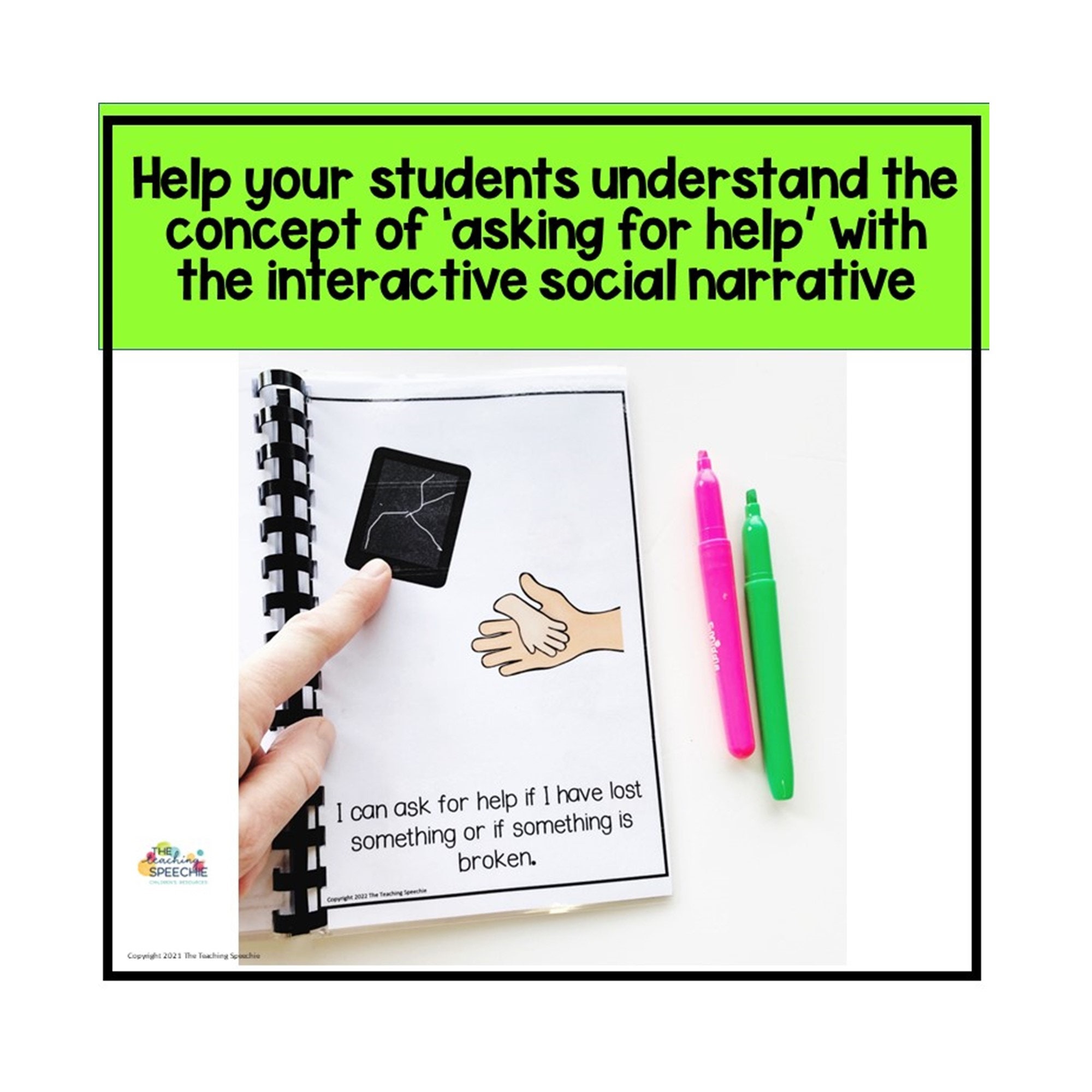 Asking for Help Social Story, Autism Printable Social Story, Asking for ...