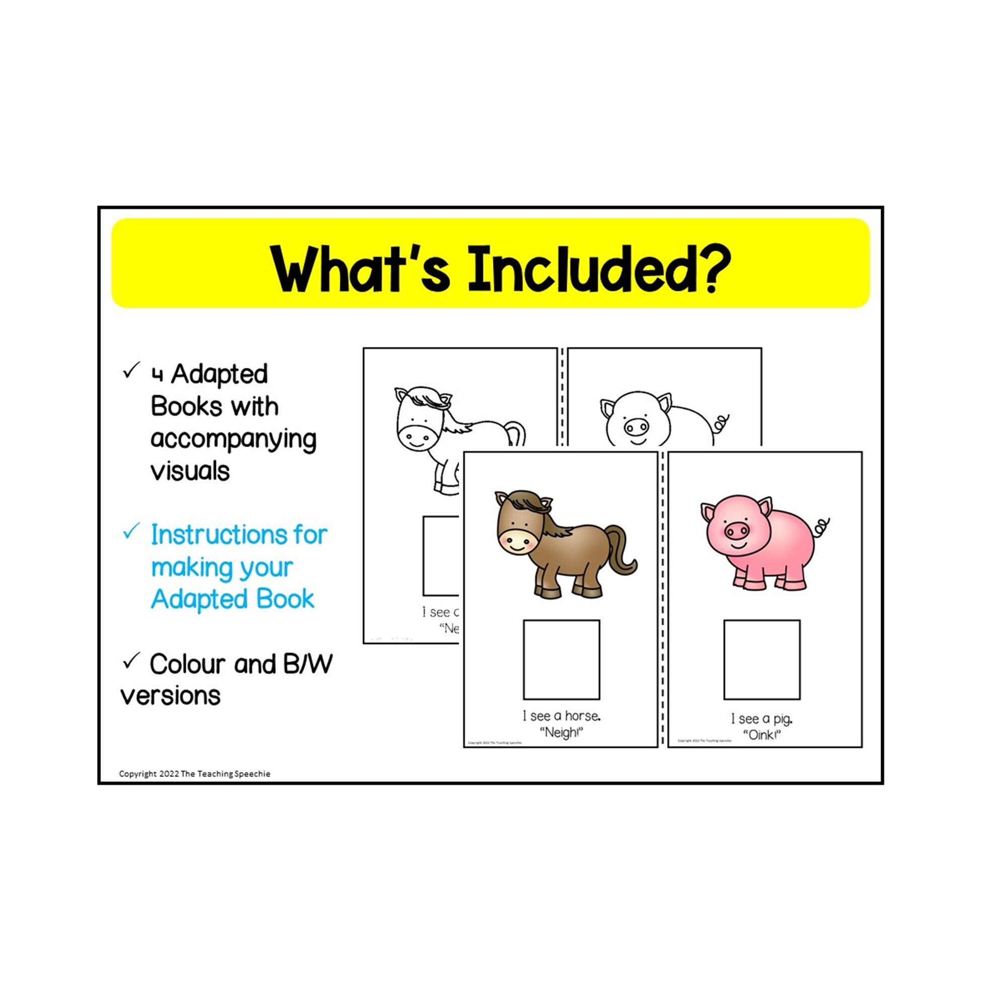 Animals Theme Adapted Books Bundle, Adapted Books for Autism, Early ...