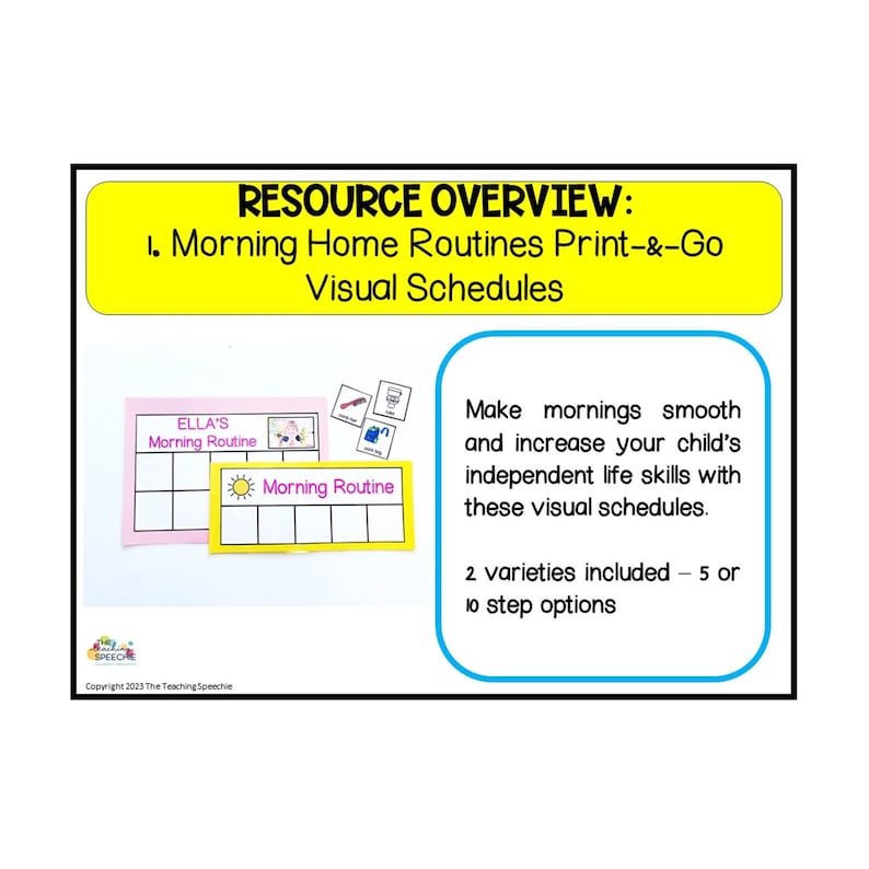 Morning Routine for Home Visual Schedule and Supports, Daily Routines ...