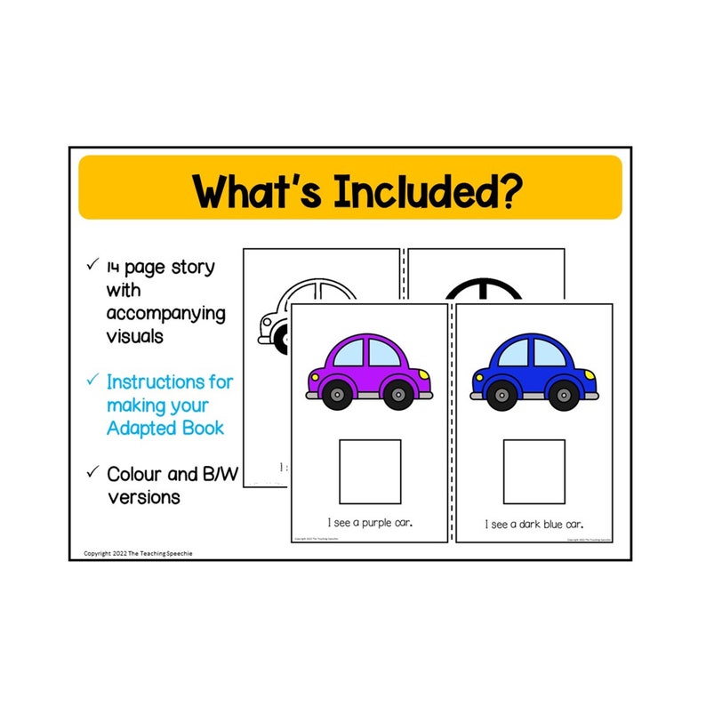 VEHICLES ADAPTED BOOK for Special Education - Etsy