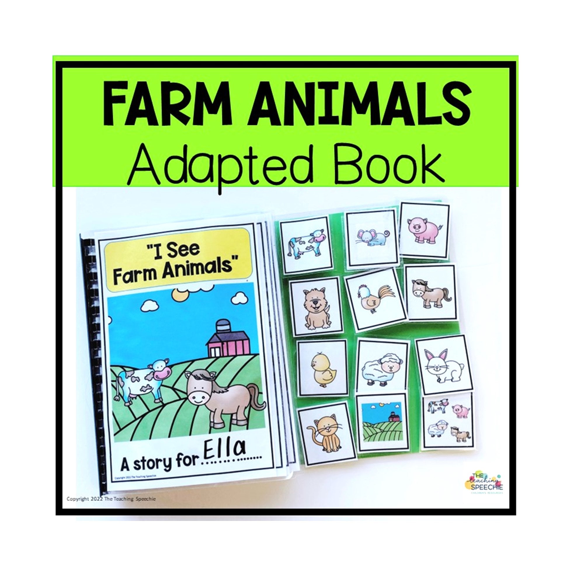 Farm Animals Adapted Book, Interactive Farm Animals Book, Early Reading ...