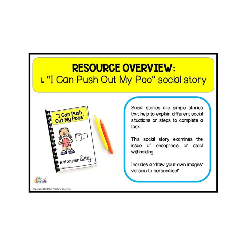 Stool Withholding and Encopresis Social Story, Childhood Constipation ...