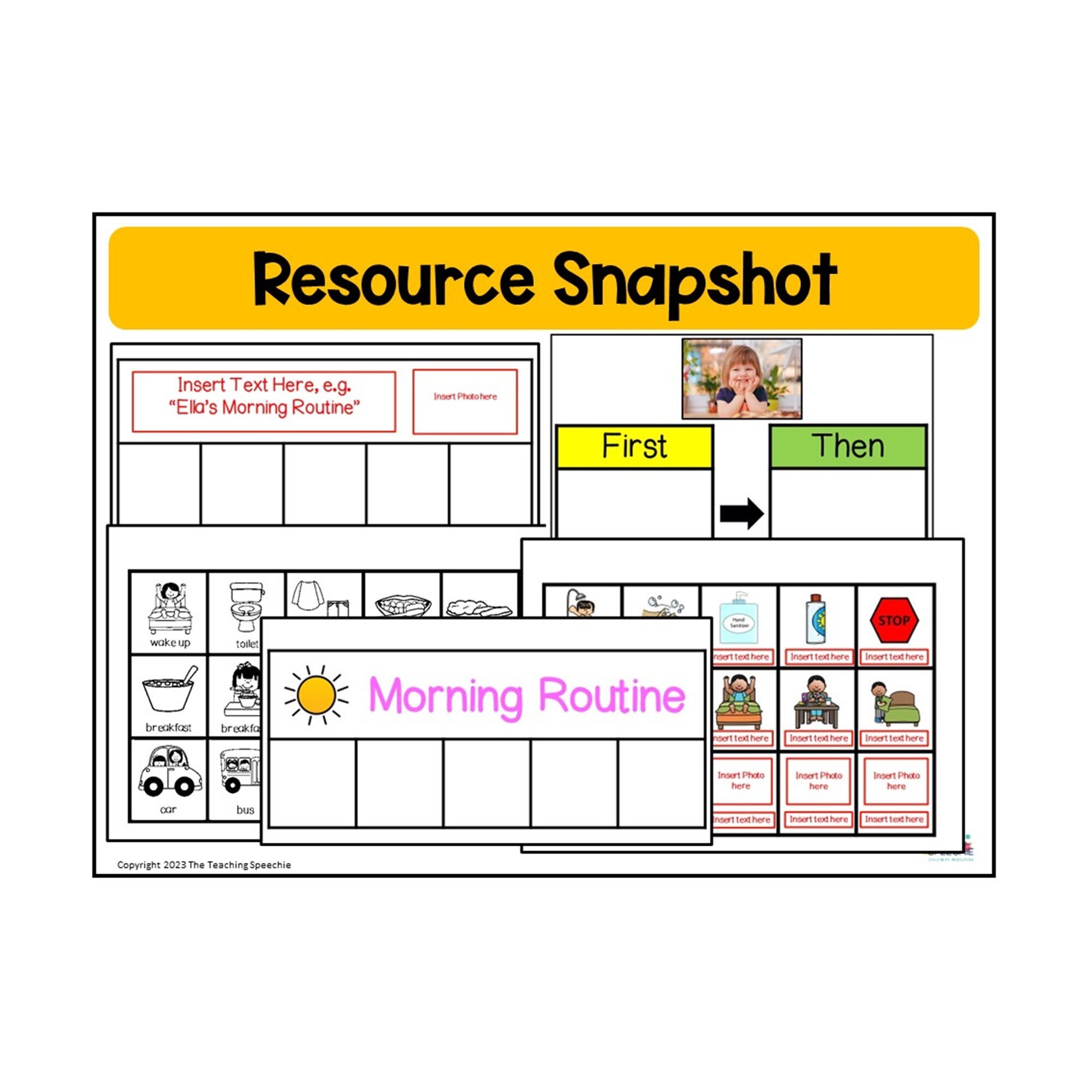 Morning Routine for Home Visual Schedule and Supports, Daily Routines ...