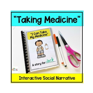 TAKING MEDICINE Printable Social Story, Health Visuals for Children ...
