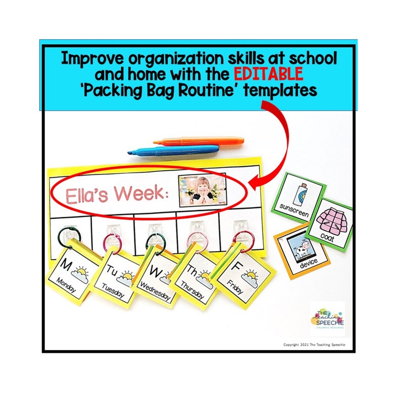 SCHOOL BAG Checklist Visual Supports, Life Skills, School Bag ...