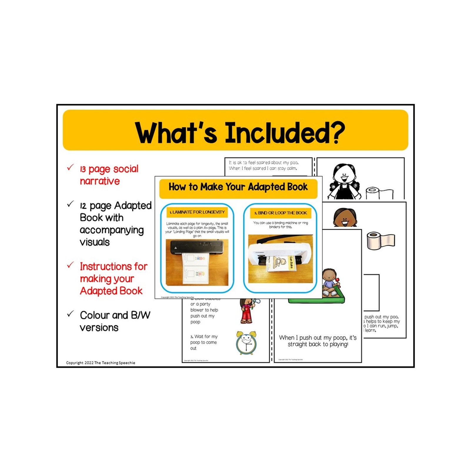 Stool Withholding and Encopresis Social Story Bundle, Adapted Book ...