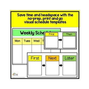 Visual Classroom Schedules, Visual Supports, Daily and Weekly Schedule ...