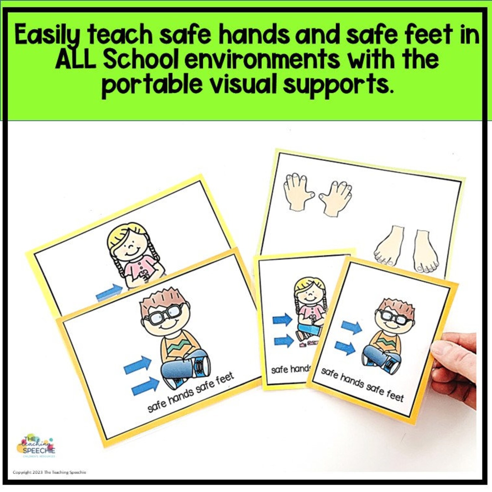 Safe Hands and Safe Feet Social Story, Autism Social Story, Being Safe ...