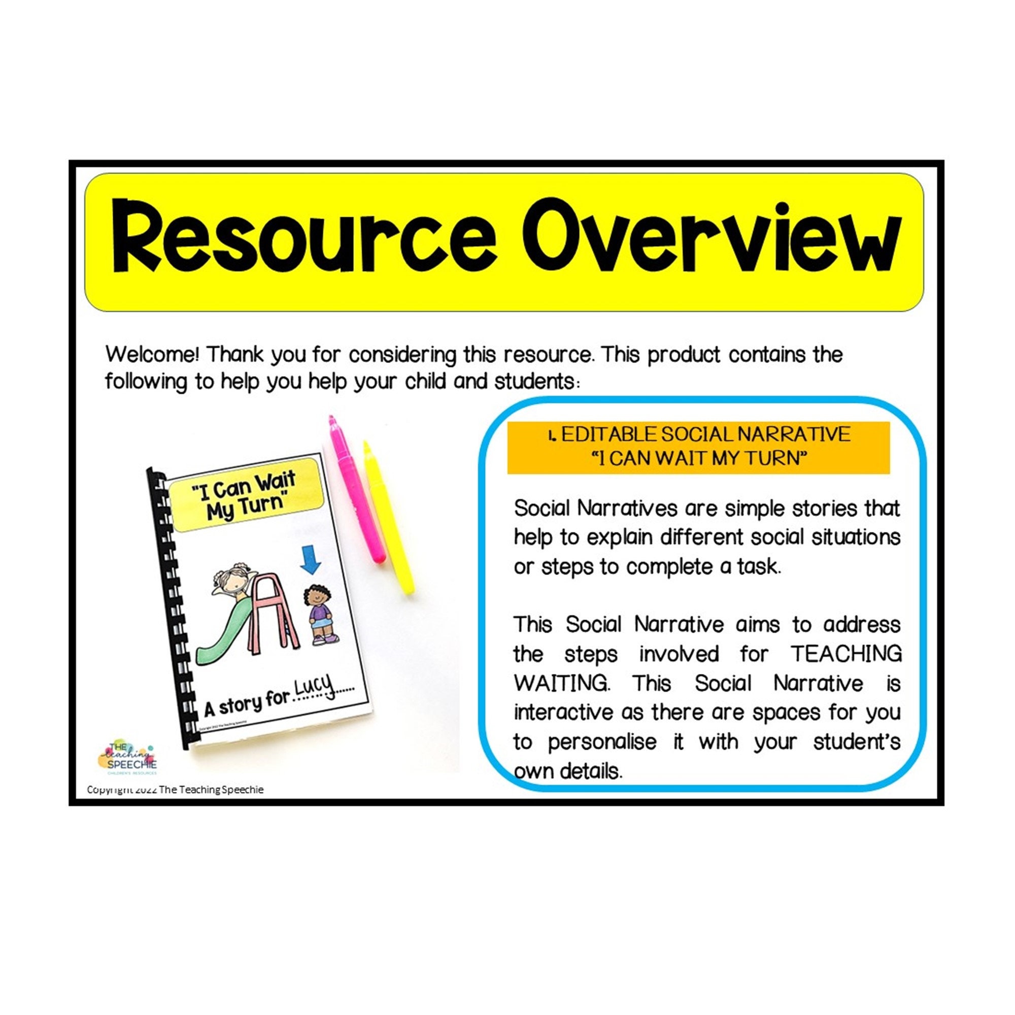 Waiting My Turn Social Narrative & Visuals Pack - Etsy