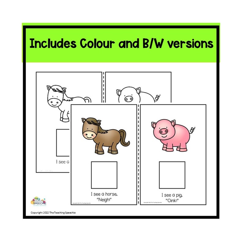 Animals Theme Adapted Books Bundle, Adapted Books for Autism, Early ...