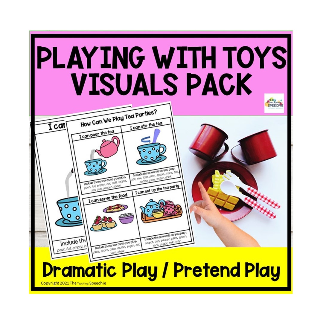 How to Play With Toys Dramatic and Pretend Play Visuals Pack - Etsy