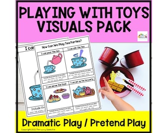 How to Play With Toys Visuals Pack, Visual Supports, Autism, Special ...