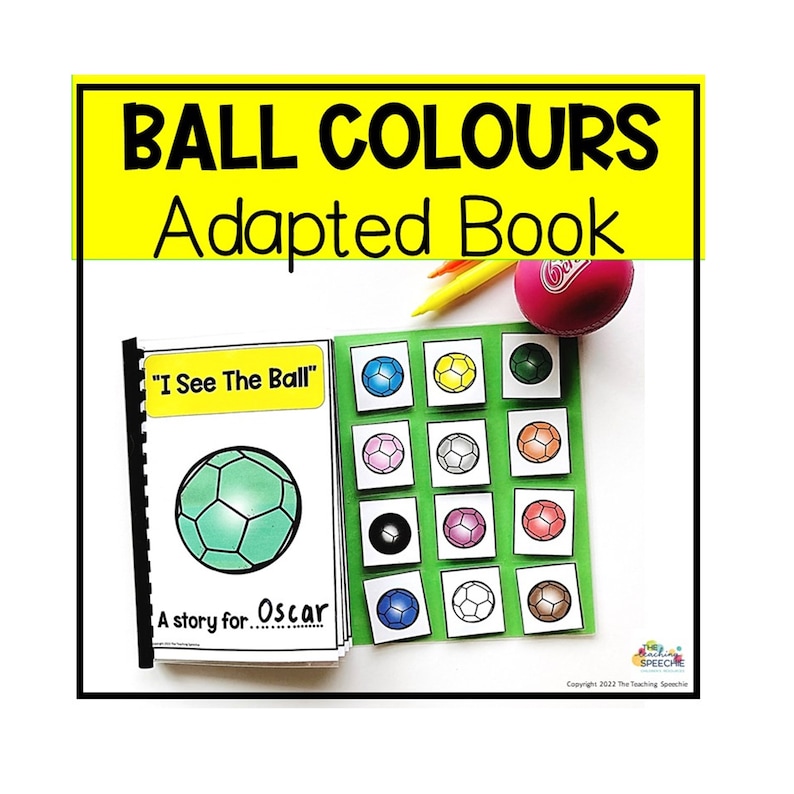 Ball Colours Adapted Books, Printable Adapted Books, Colour Recognition ...