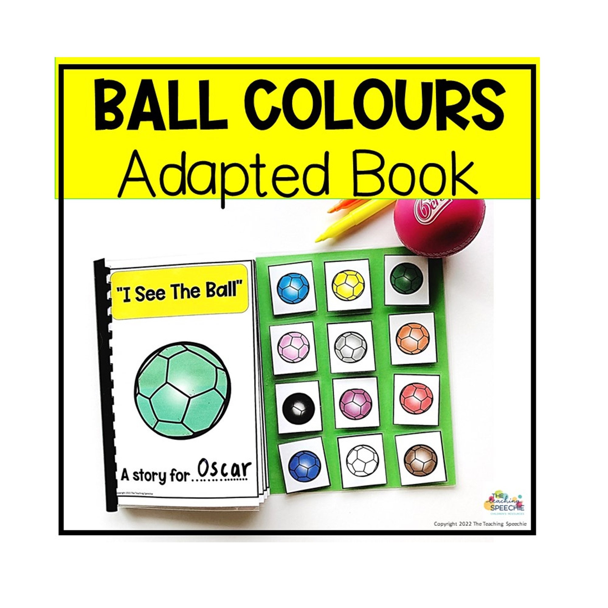 Ball Colours Adapted Books, Printable Adapted Books, Colour Recognition ...