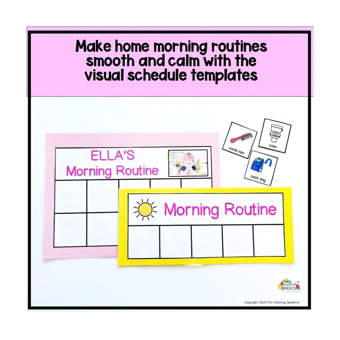 Morning Routine for Home Visual Schedule and Supports, Daily Routines ...
