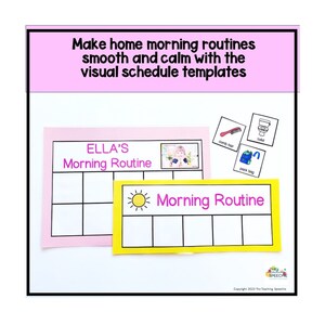 Morning Routine for Home Visual Schedule and Supports, Daily Routines ...