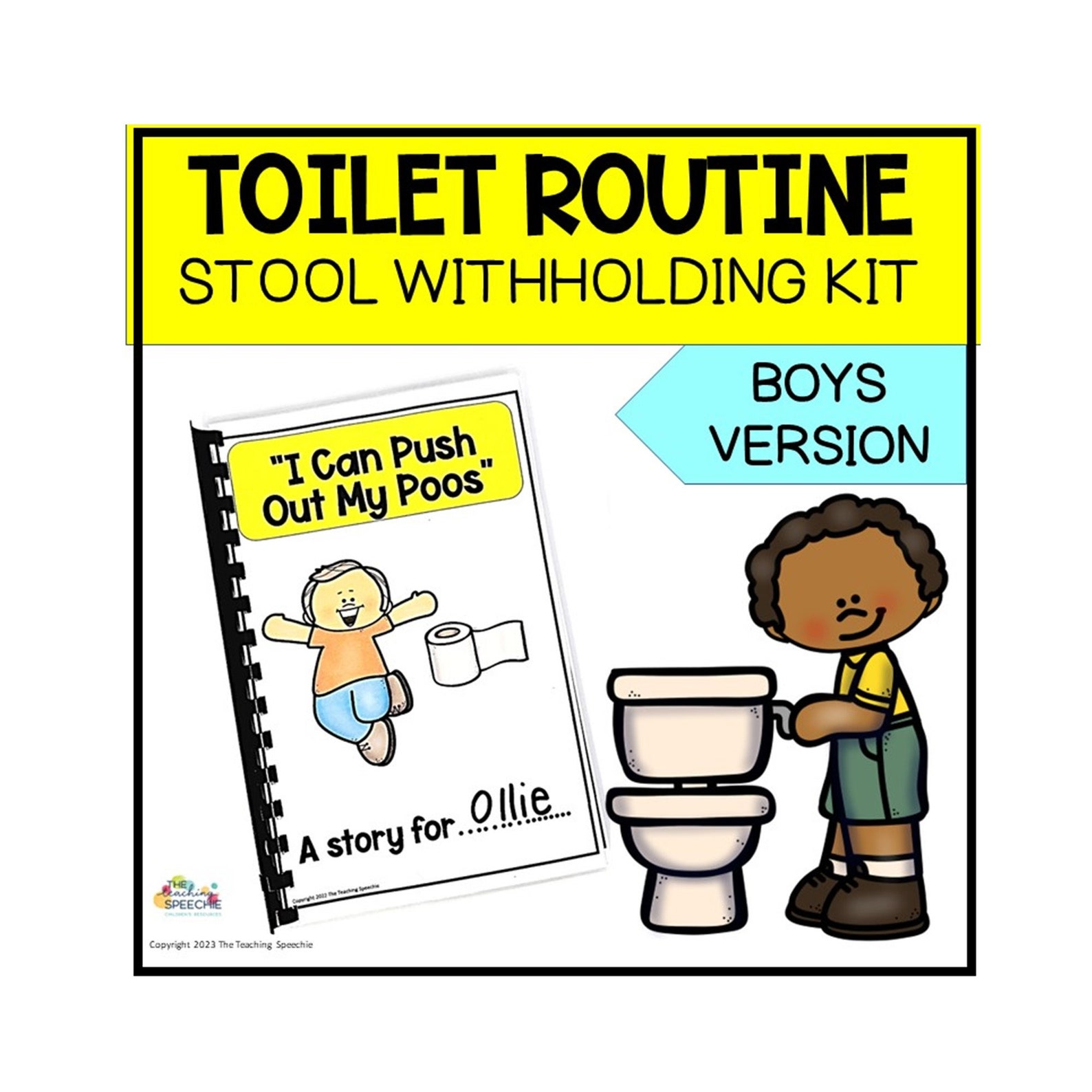 Stool Withholding and Encopresis Social Story, Childhood Constipation ...