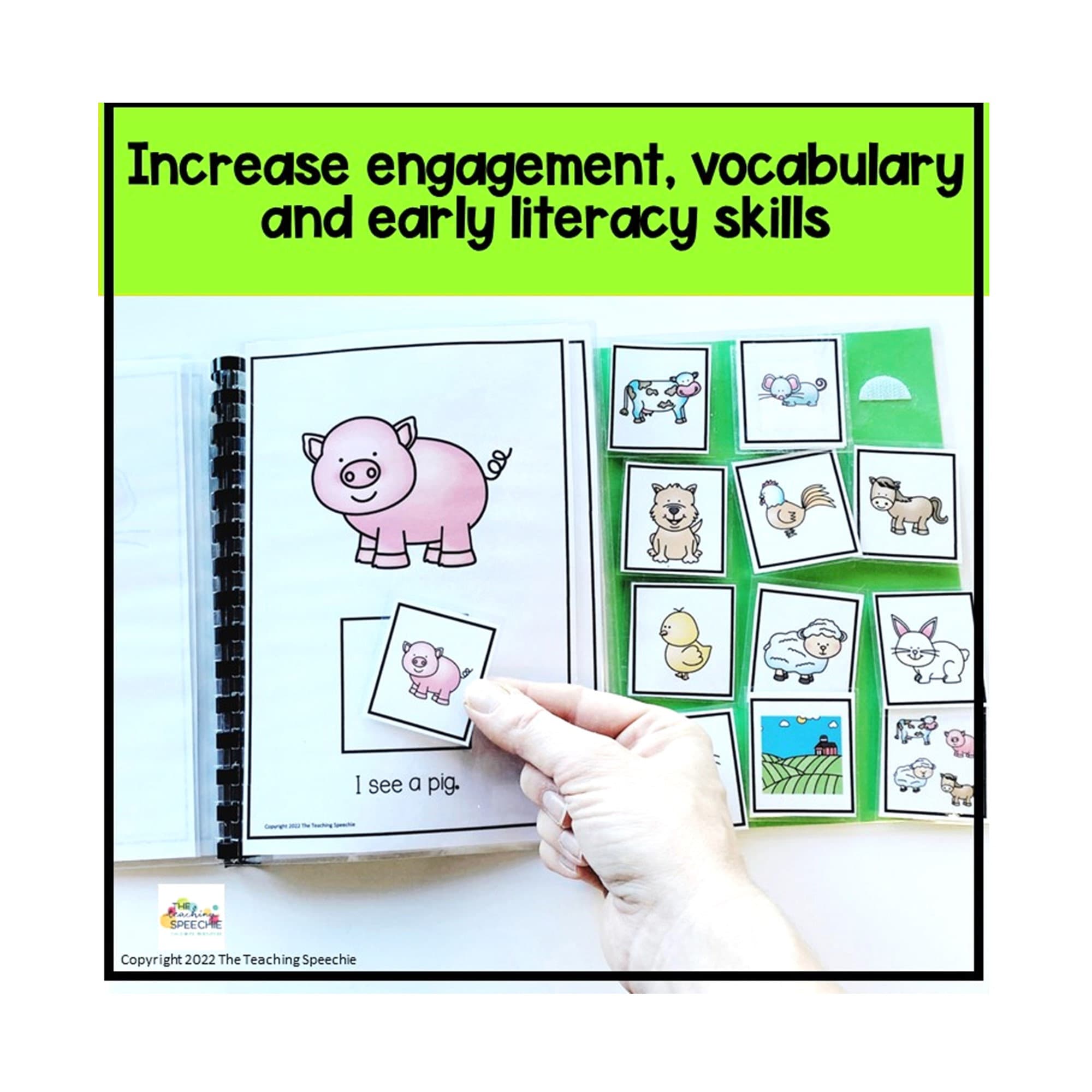 Farm Animals Adapted Book, Interactive Farm Animals Book, Early Reading ...