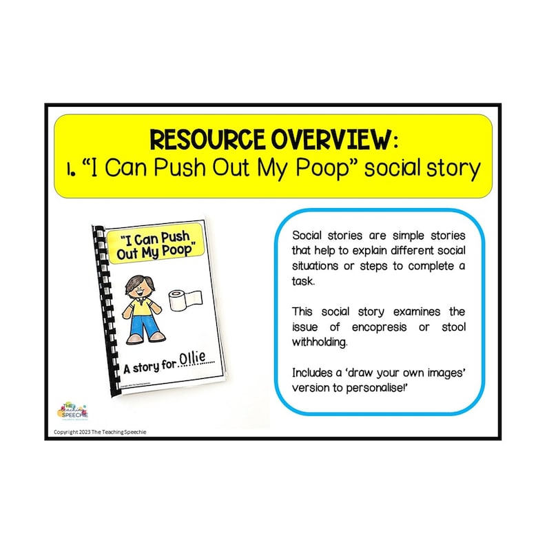 Stool Withholding and Encopresis Social Story, Childhood Constipation ...