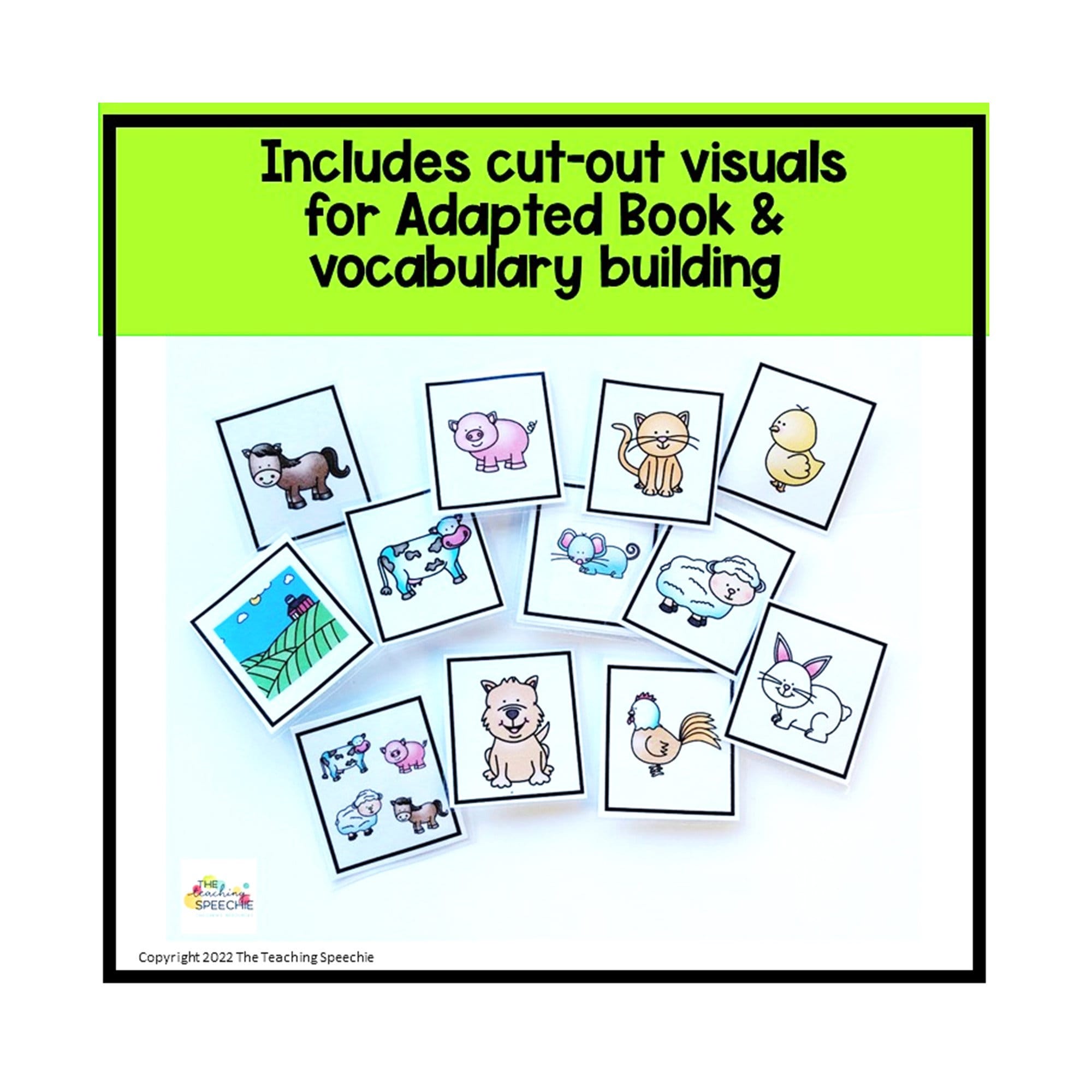Farm Animals Adapted Book, Interactive Farm Animals Book, Early Reading ...