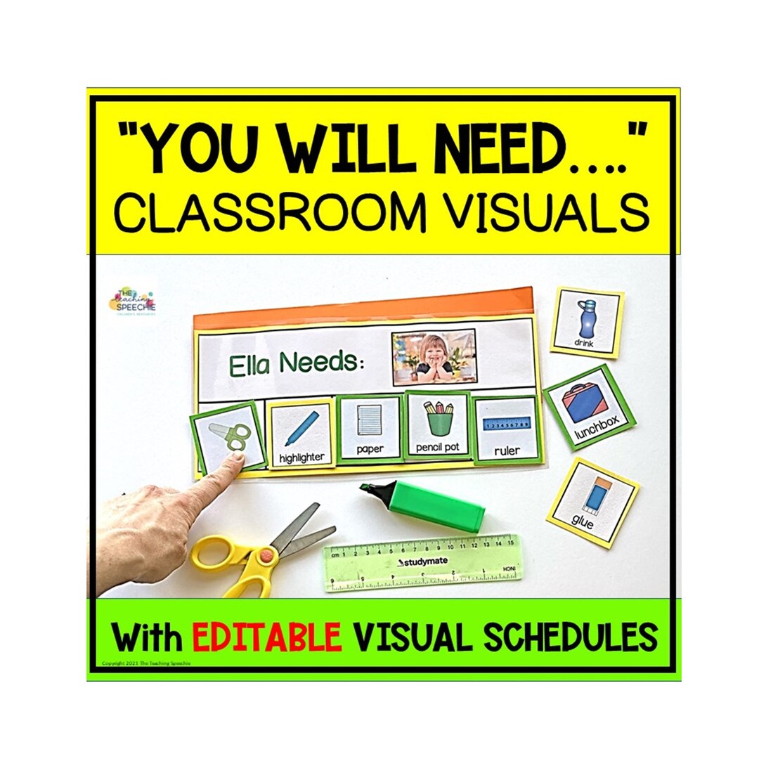 YOU WILL NEED - Classroom Supplies Visual Supports & Schedules Autism ...