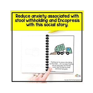 Stool Withholding and Encopresis Social Story, Childhood Constipation ...