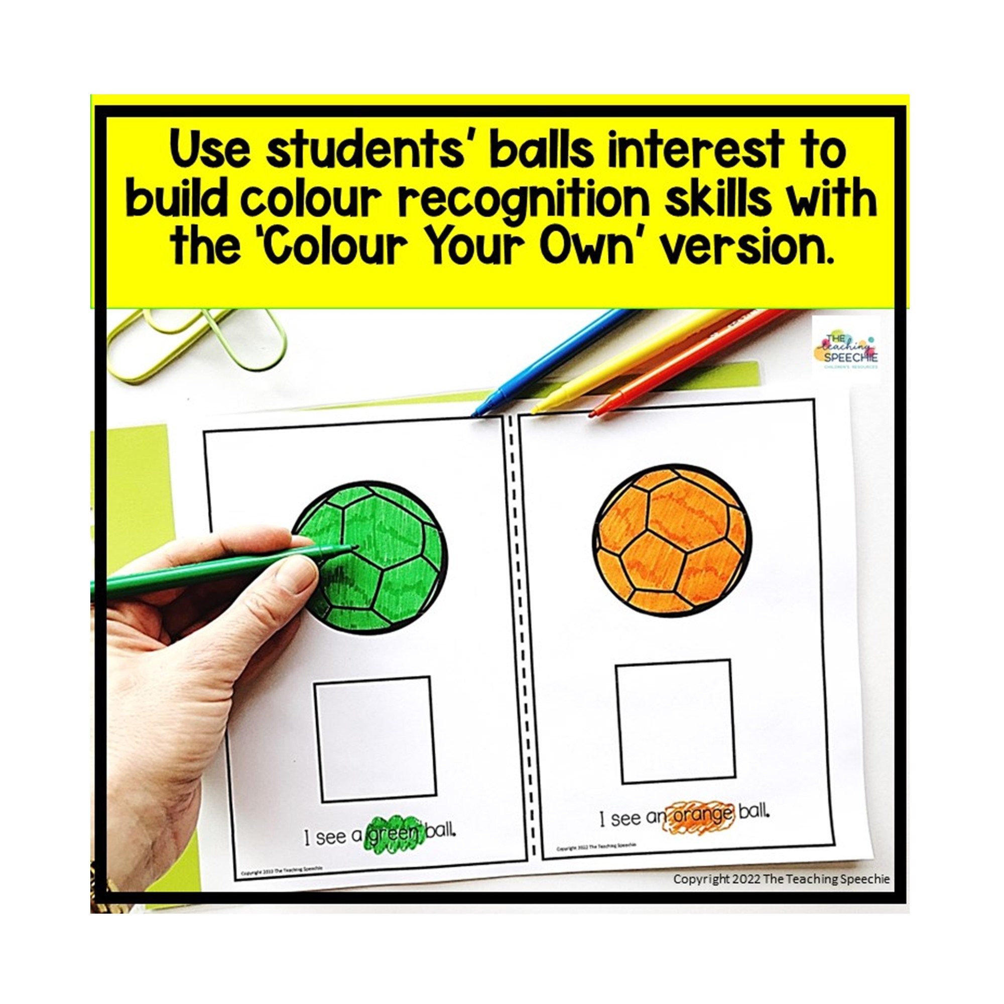 Ball Colours Adapted Books, Printable Adapted Books, Colour Recognition ...