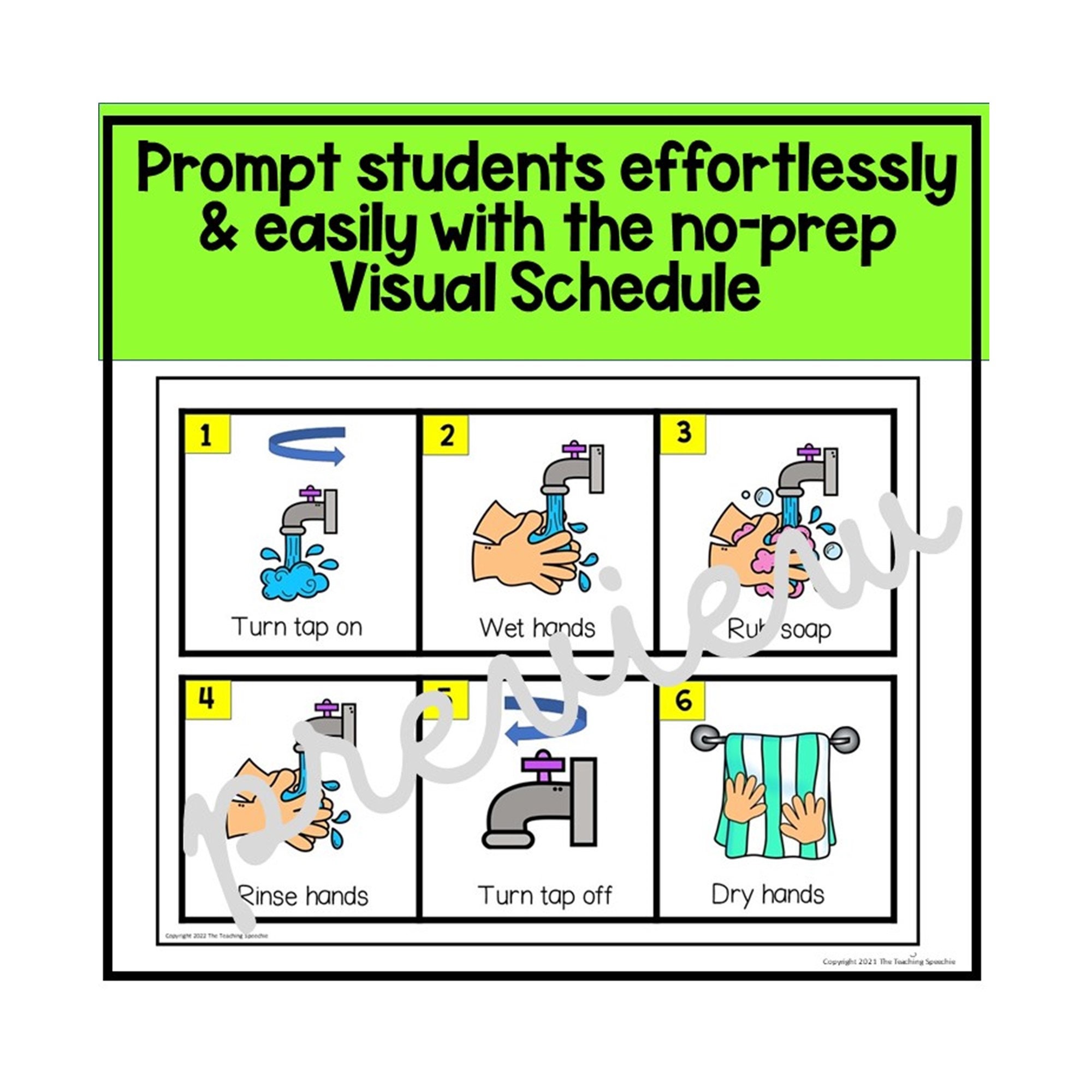 HAND WASHING Routine Adapted Book and Visuals Supports Pack, Washing My ...