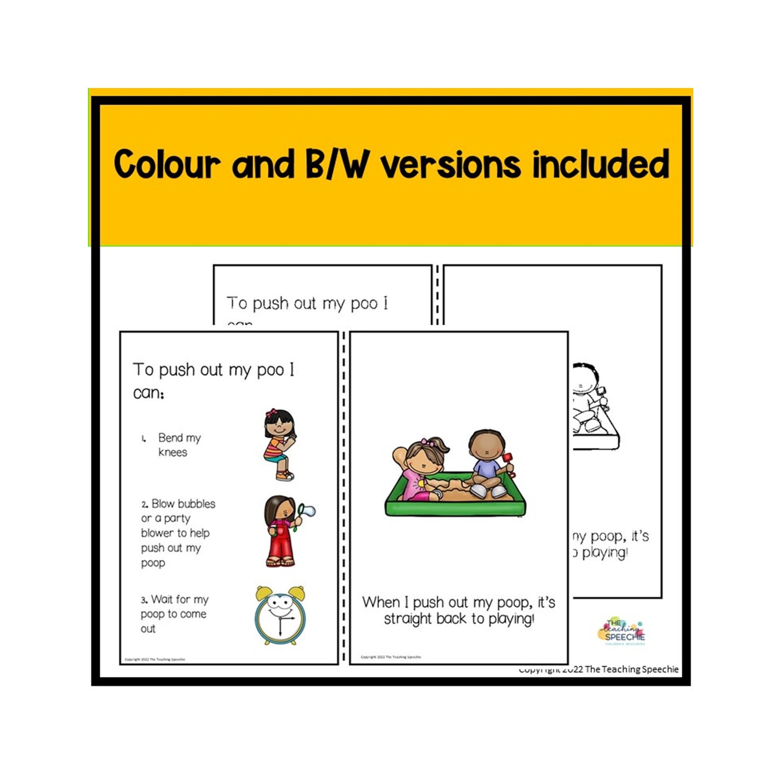 Stool Withholding and Encopresis Social Story Bundle, Adapted Book ...