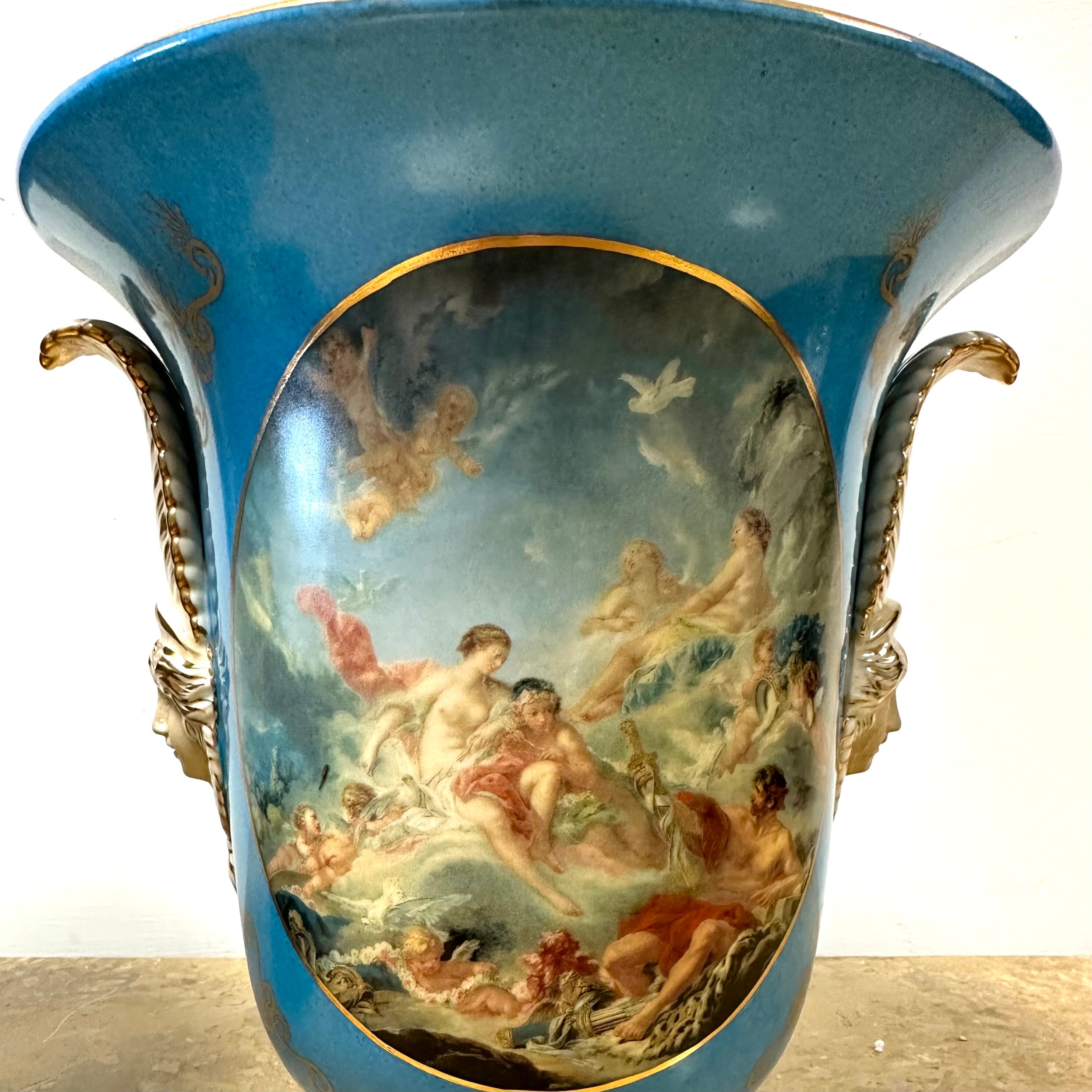 A Pair of Sevres Style Vases/planters - Etsy