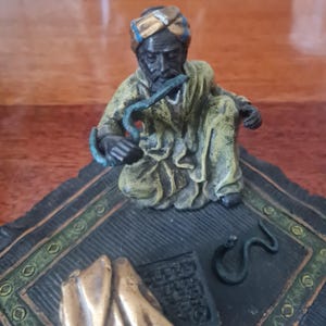 Arab Snake Charmer Cold Painted Bronze-home Decor-austria - Etsy