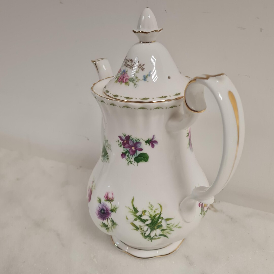 Royal Albert "flower of the Month" Coffee Pot-home Decor - Etsy